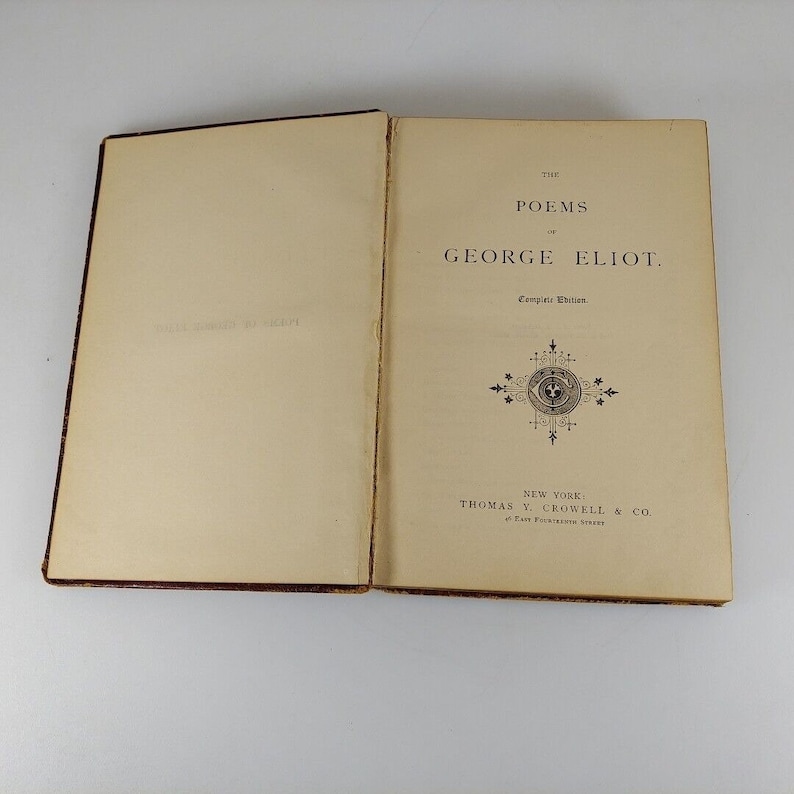 The Poems of George Eliot Complete Edition 1890's Thomas Y Crowell ...