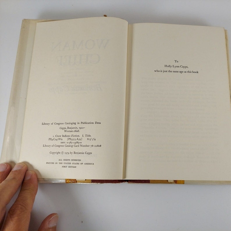 Woman Chief Benjamin Capps 1979 1st Edition HCDJ Ex-library Doubleday ...