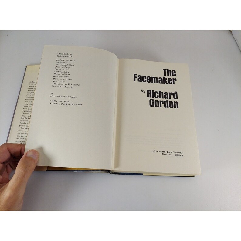 The Facemaker Richard Gordon 1968 1st Edition HCDJ Mcgraw-hill - Etsy