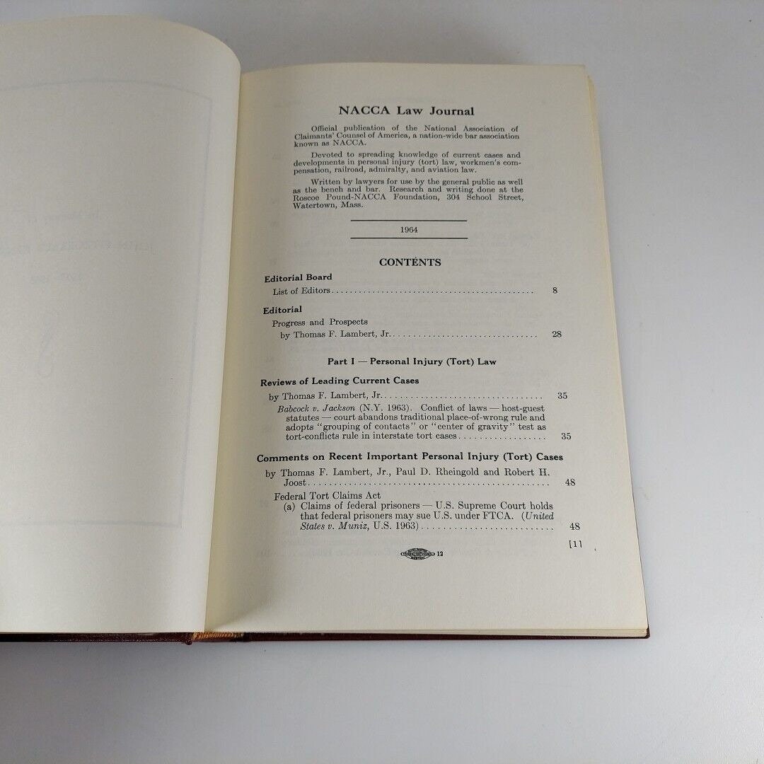 NACCA Law Journal Vol 30 Workman's Compensation Railroad, Admirality ...