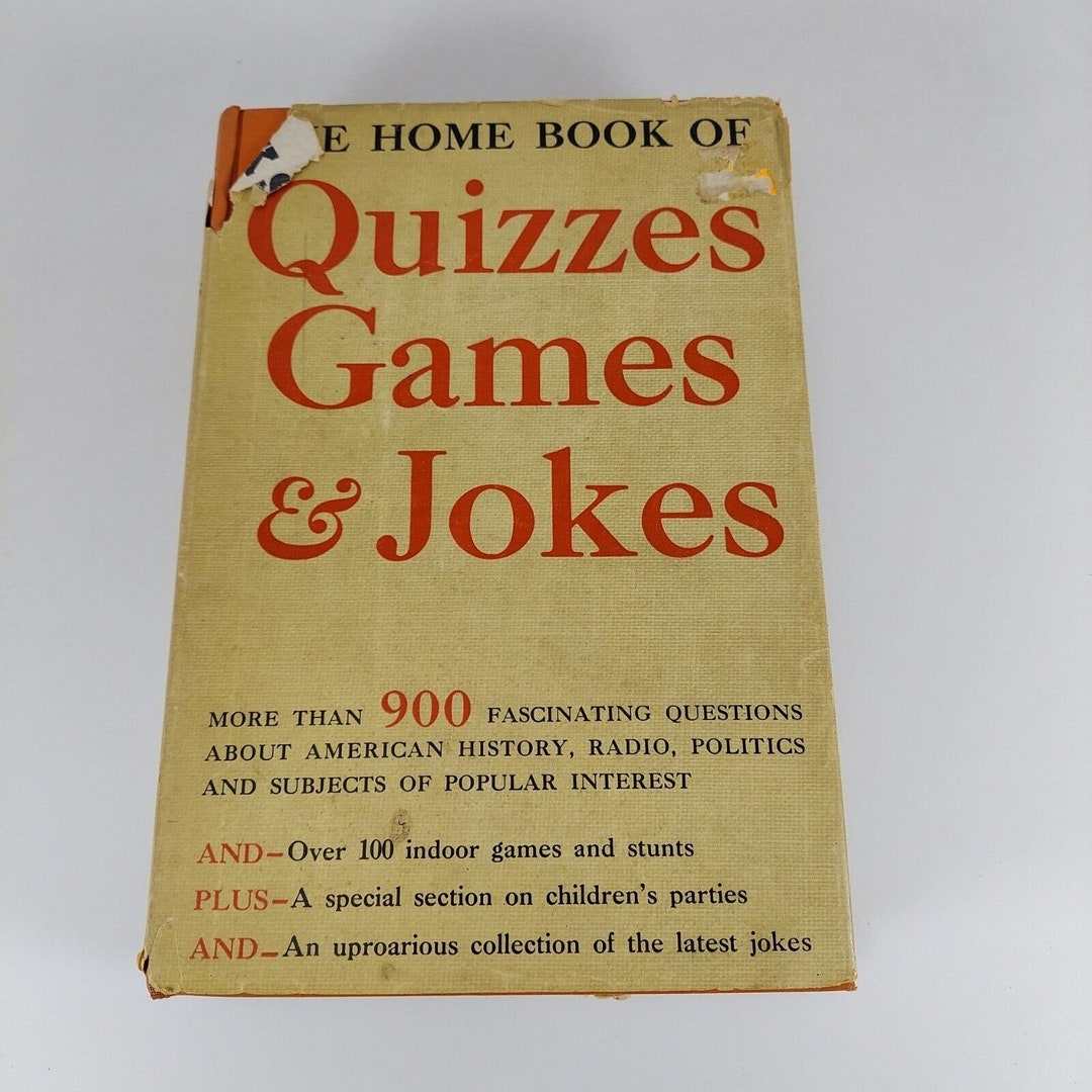 The Home Book of Quizzes Games & Jokes 1941 Blue Ribbon Books HCDJ - Etsy