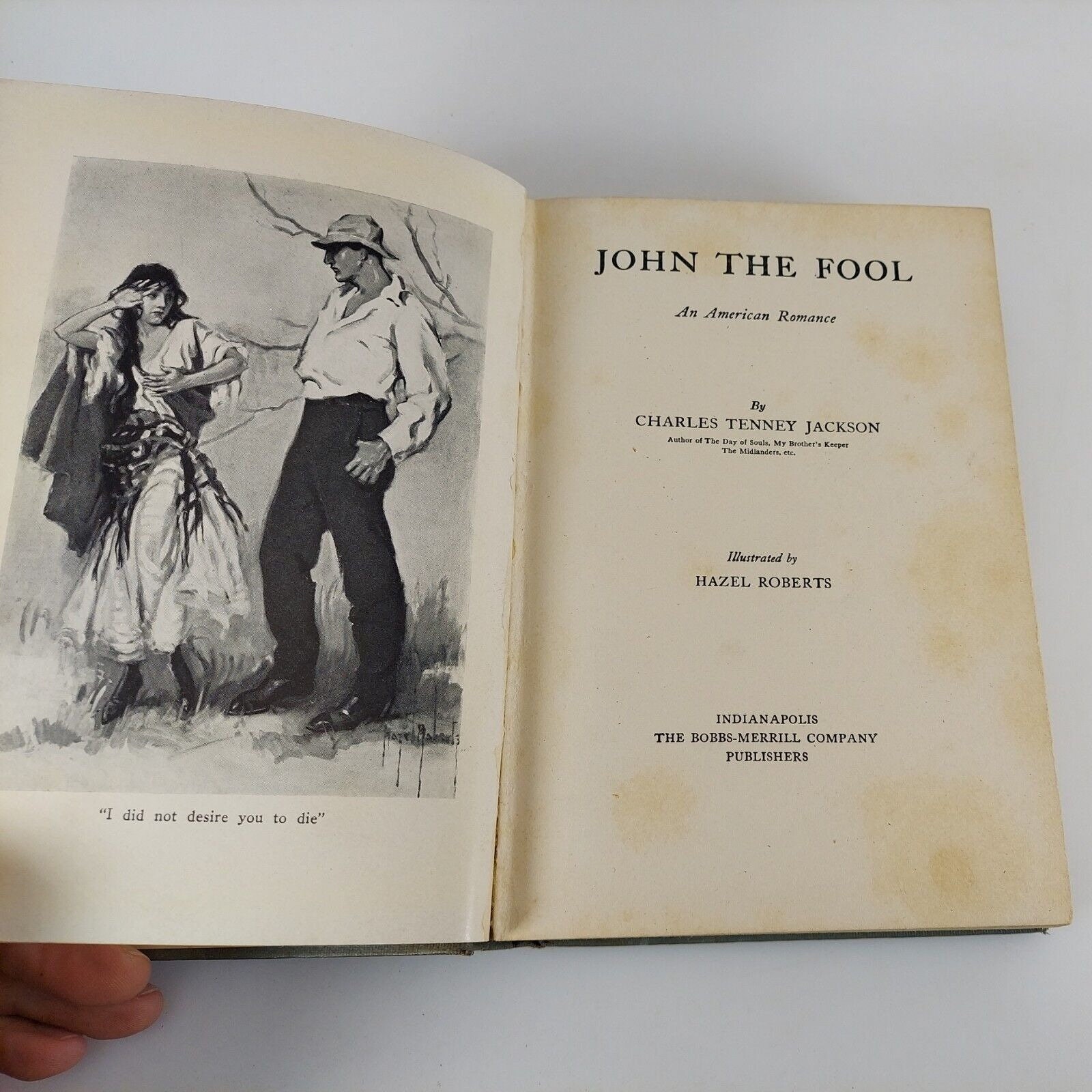 John the Fool Charles Tenney Jackson 1914 Illustrated HC Bobbs-merrill ...