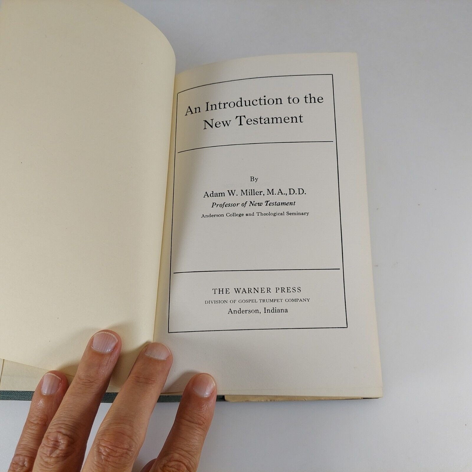 An Introduction to the New Testament by Adam W. Miller 1952 4th Edition ...