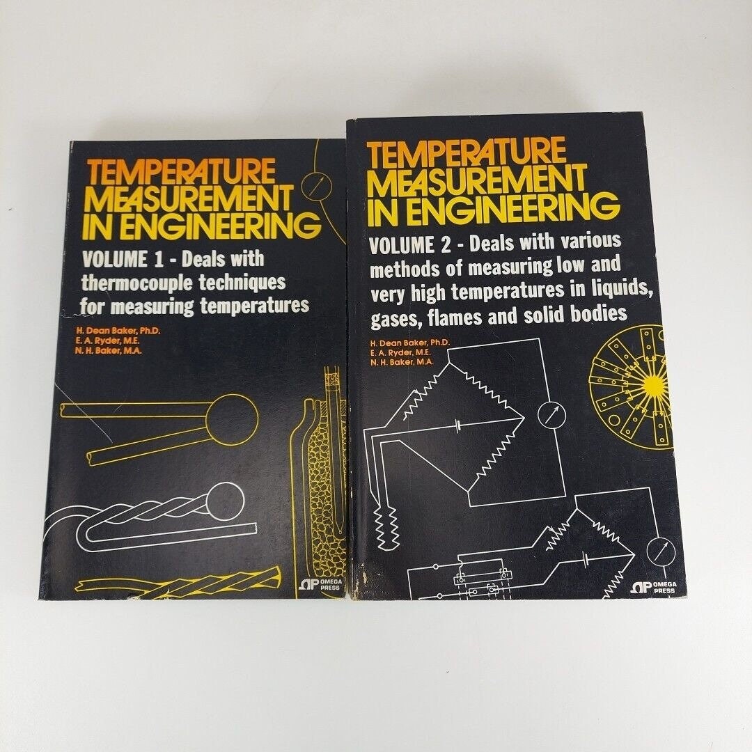 Temperature Measurement in Engineering in 2 Vols, 1975 Ilus PB Lot H ...