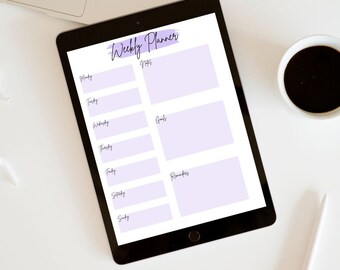 Digital Weekly Planner /planner /pdf /downloadable/printable/editable ...