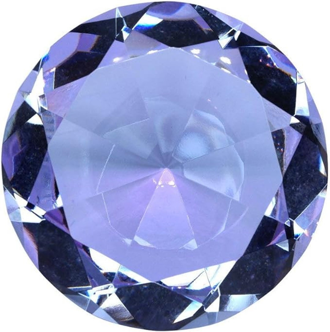 Original Color 100mm Original Purple Crystal Diamond Jewel Glass ...