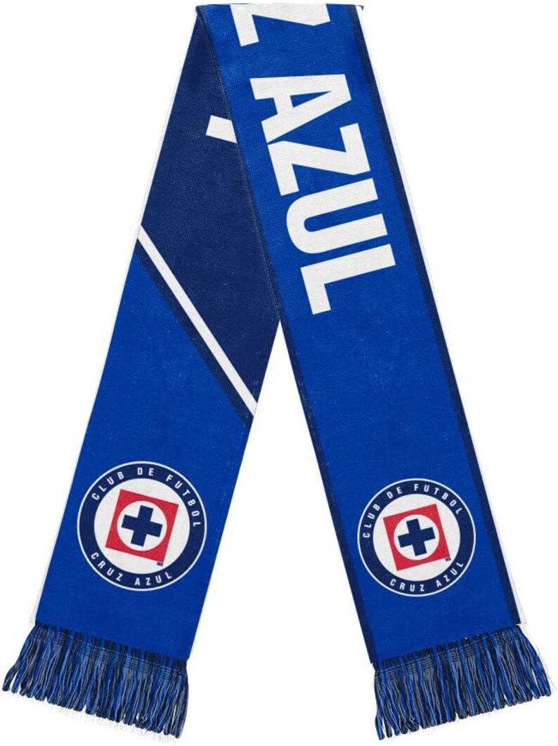 Cruz Azul Reversible Soccer Scarf - Custom Name and Number or Message ...