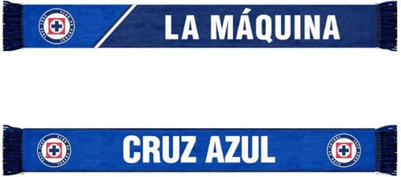 Cruz Azul Reversible Soccer Scarf - Custom Name and Number or Message ...