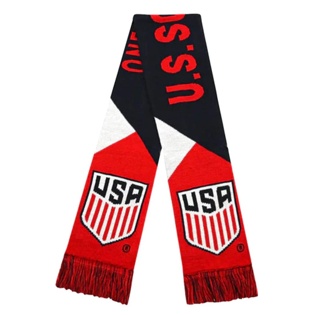 U.S. Soccer Official Soccer Team Reversible Knit Scarf - Customer Name ...