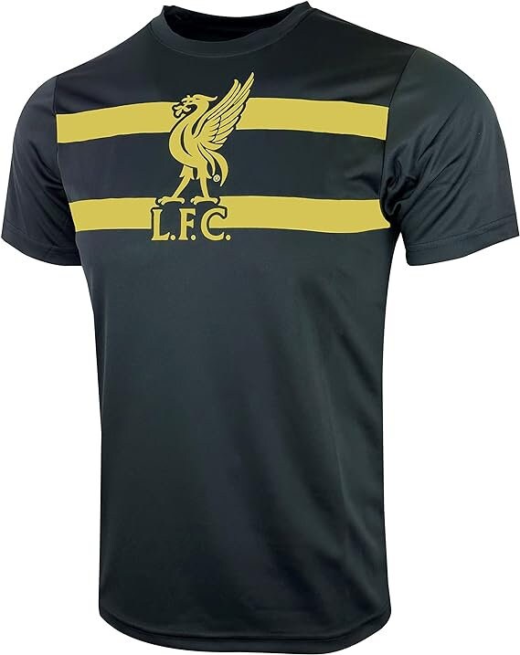 Liverpool Official Soccer Youth Jersey T-shirt Black Gold Print ...
