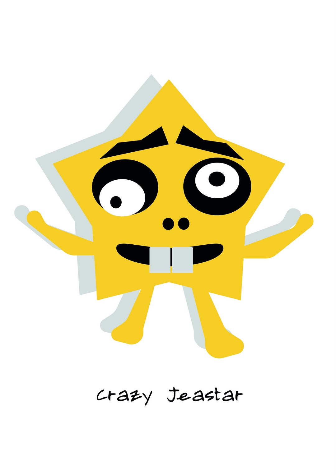 Digital Print, Crazy Star, Kids Wall Art, Tshirt Print, Kids Room Decor ...