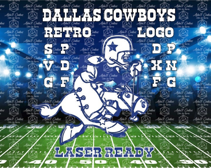 Dallas Cowboys Retro Logo, Throwback Logo, SVG File, Laser File, Laser ...
