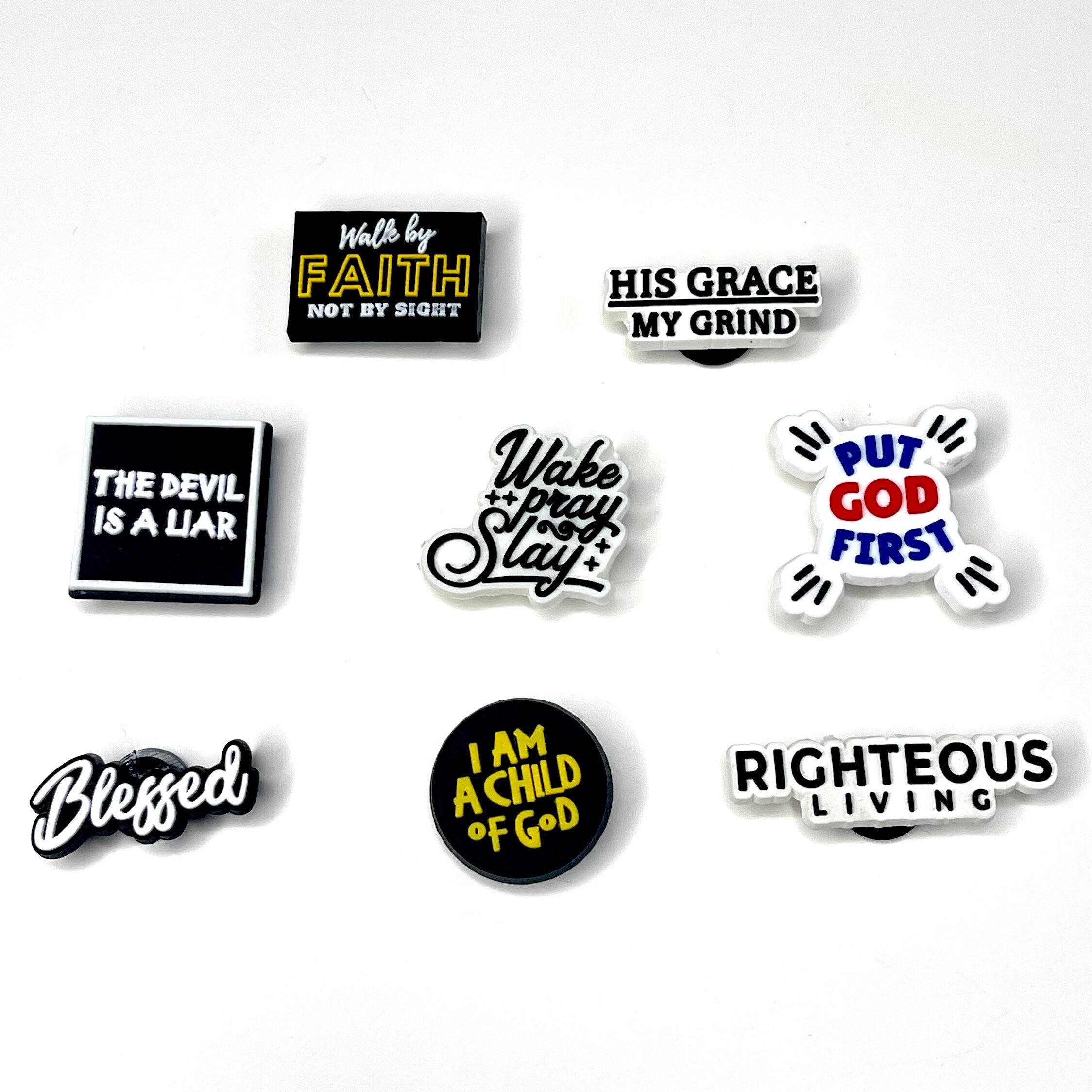 Christian Croc Charms | Child of God Charms | Jesus Charms | Wake Pray ...