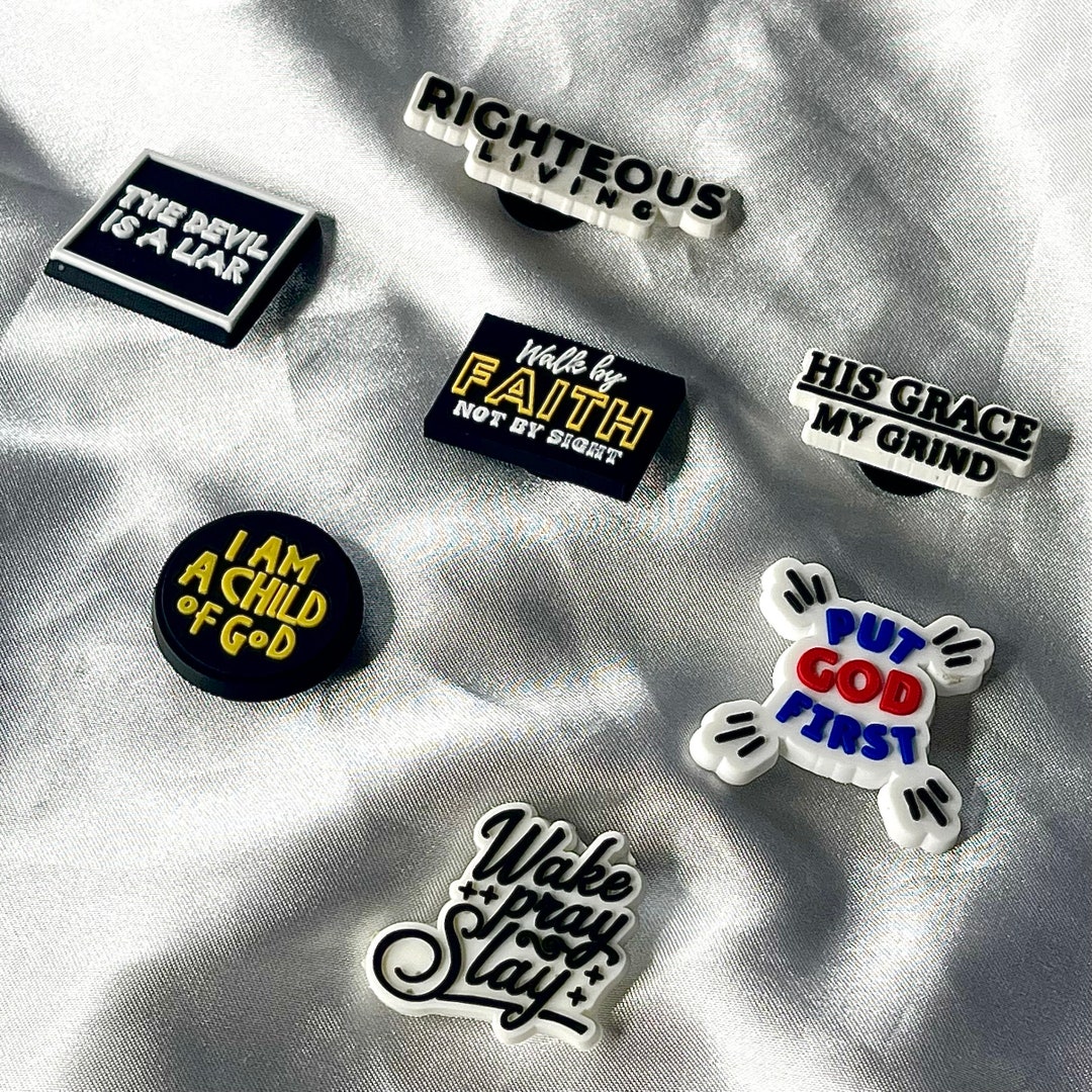 Christian Croc Charms | Child of God Charms | Jesus Charms | Wake Pray ...