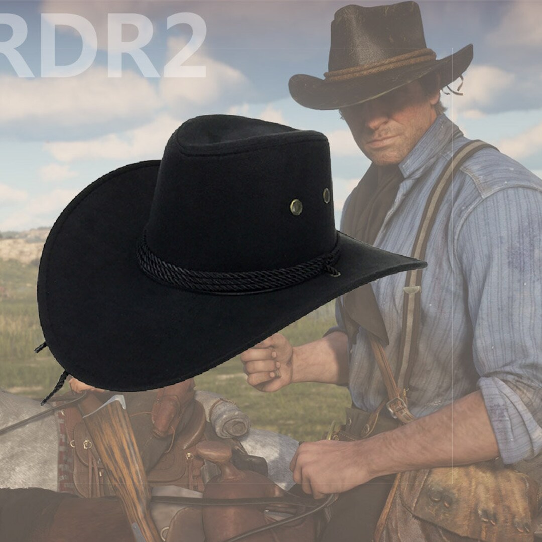 Adult Men Red Dead Redemption 2 Cowboy Hat Rockstar Game Arthur Morgan ...