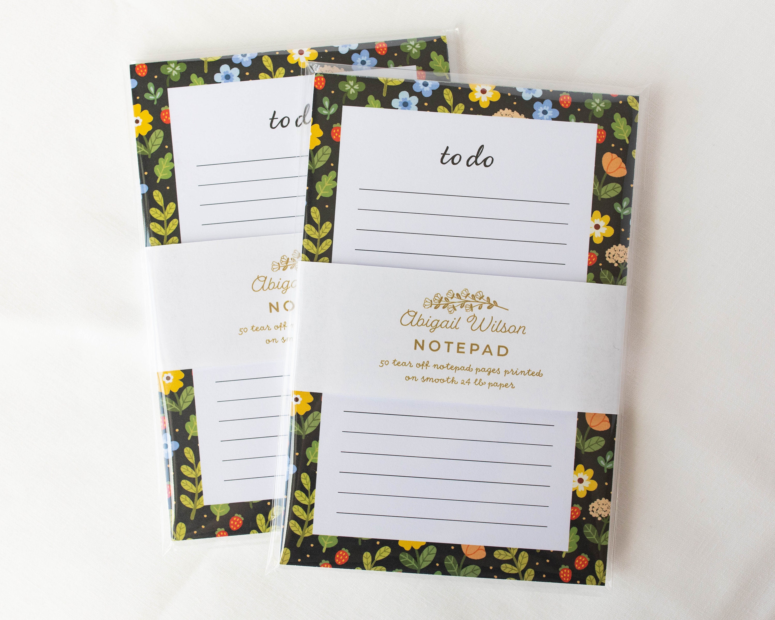 Floral Notepad dark Tear off Notepad Cute Notepad - Etsy