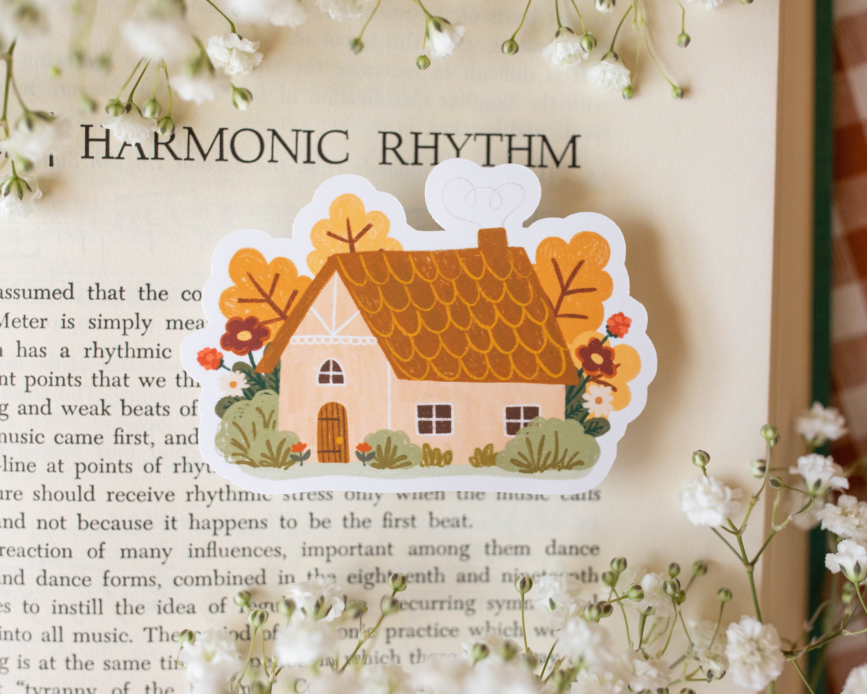 Cozy Cottage Sticker Vinyl Sticker, Cute MacBook Decal, Laptop Sticker ...