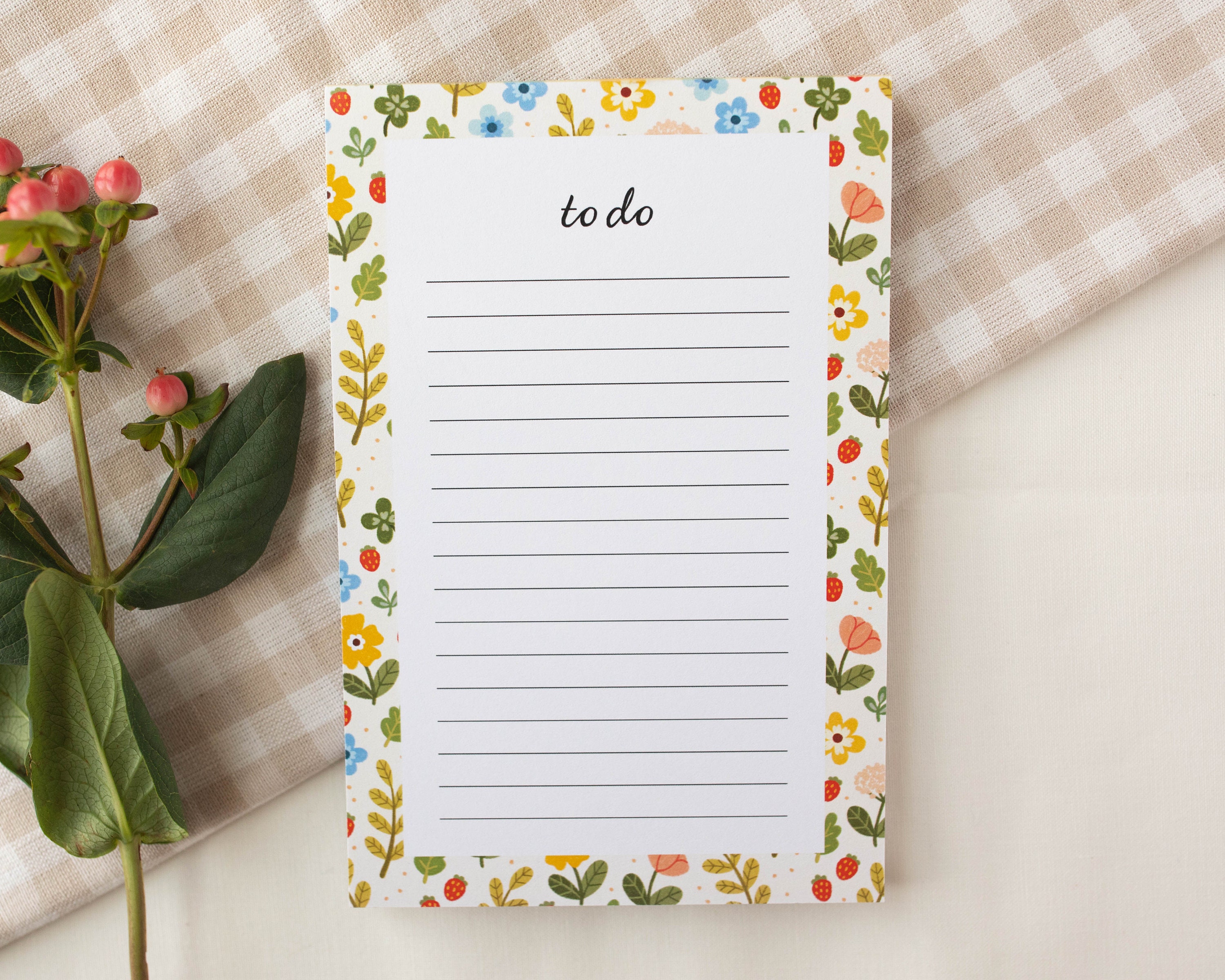 Set of 2 Floral Notepads Tear off Notepad, Cute Notepad, Illustrated ...