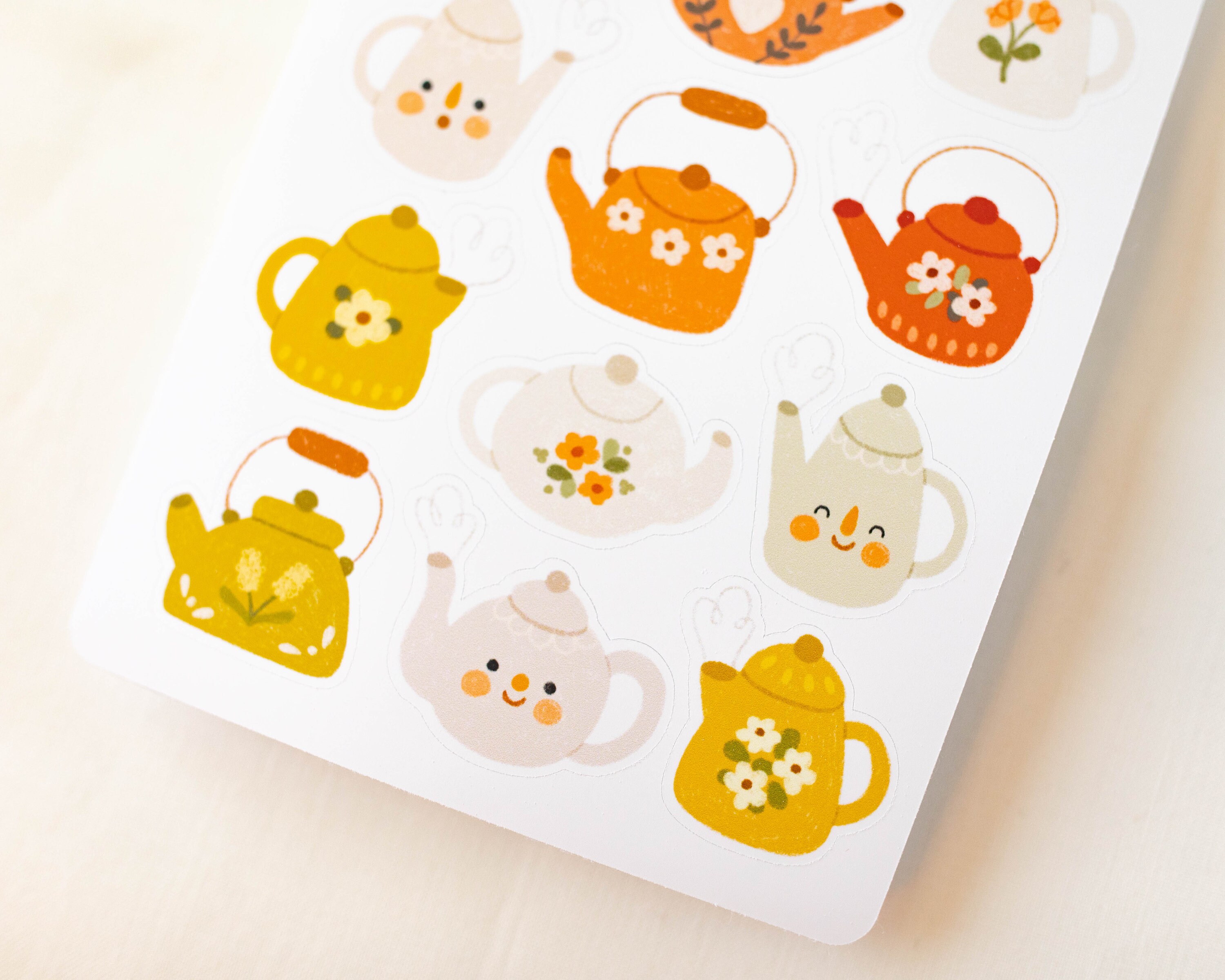 Teapots Sticker Sheet Bullet Journal Stickers, Cute Planner Stickers ...