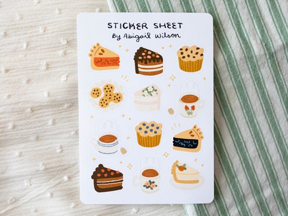Bakery Sticker Sheet Bullet Journal Stickers Cute Planner - Etsy