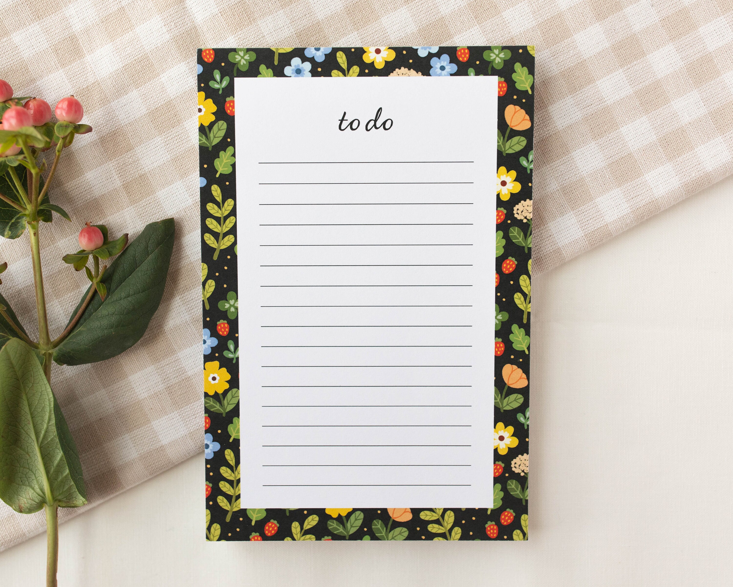Set of 2 Floral Notepads Tear off Notepad, Cute Notepad, Illustrated ...