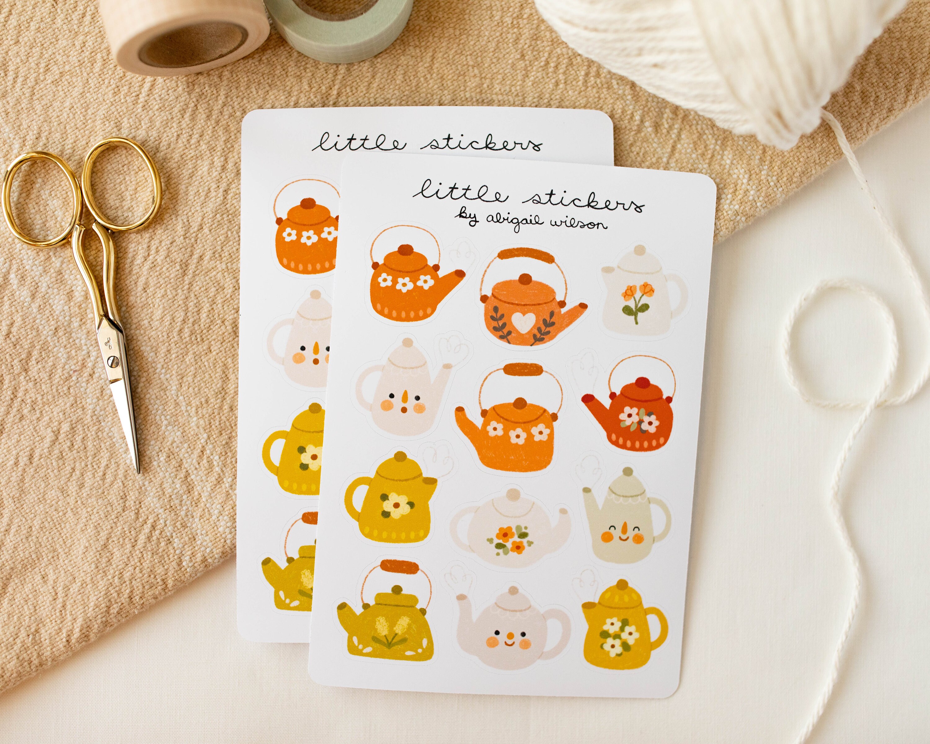Teapots Sticker Sheet Bullet Journal Stickers, Cute Planner Stickers ...