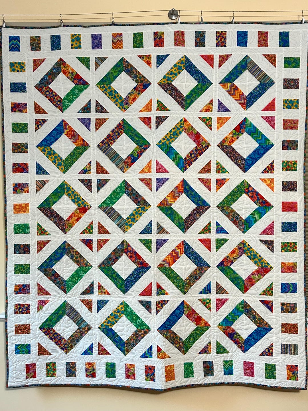 58” X 69” Quilt Made From Pattern “ambient Bracelets” by Pine Tree ...