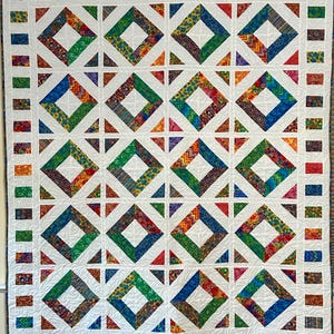 58” X 69” Quilt Made From Pattern “ambient Bracelets” by Pine Tree ...