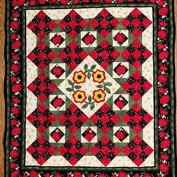 Carnival Flower Quilt Kit - Etsy