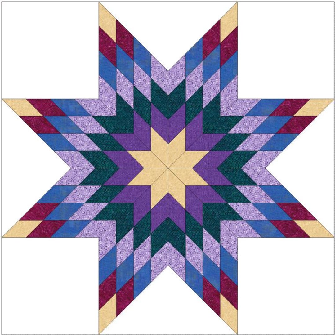 PDF Pattern: Lone Star Quilt (with or Without Y-seams) - Etsy
