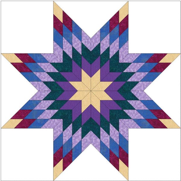 Lone Star Quilt Pattern - Etsy