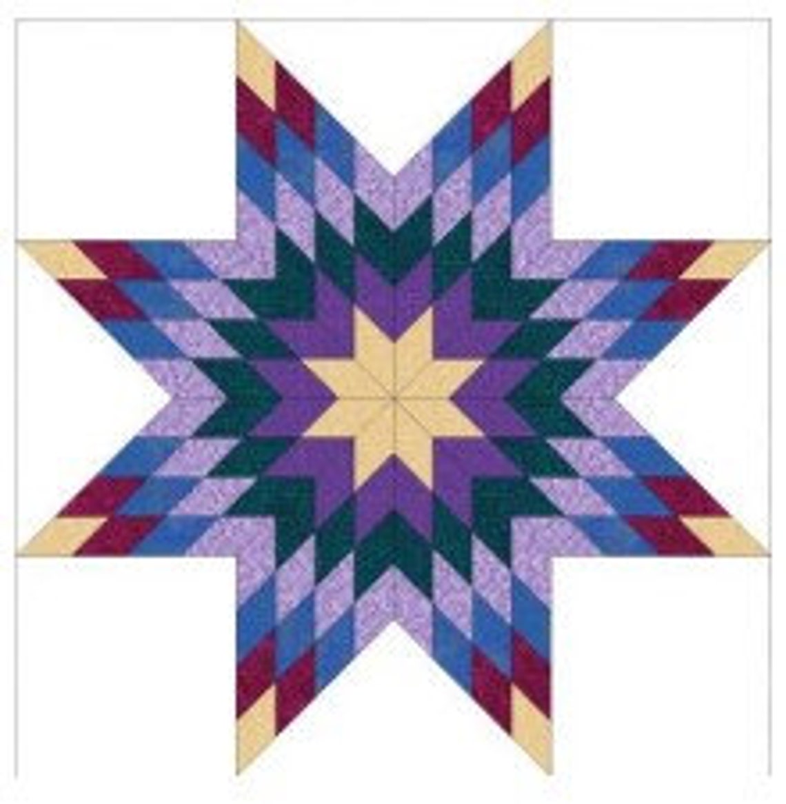 PDF Pattern: Lone Star Quilt (with or Without Y-seams) - Etsy