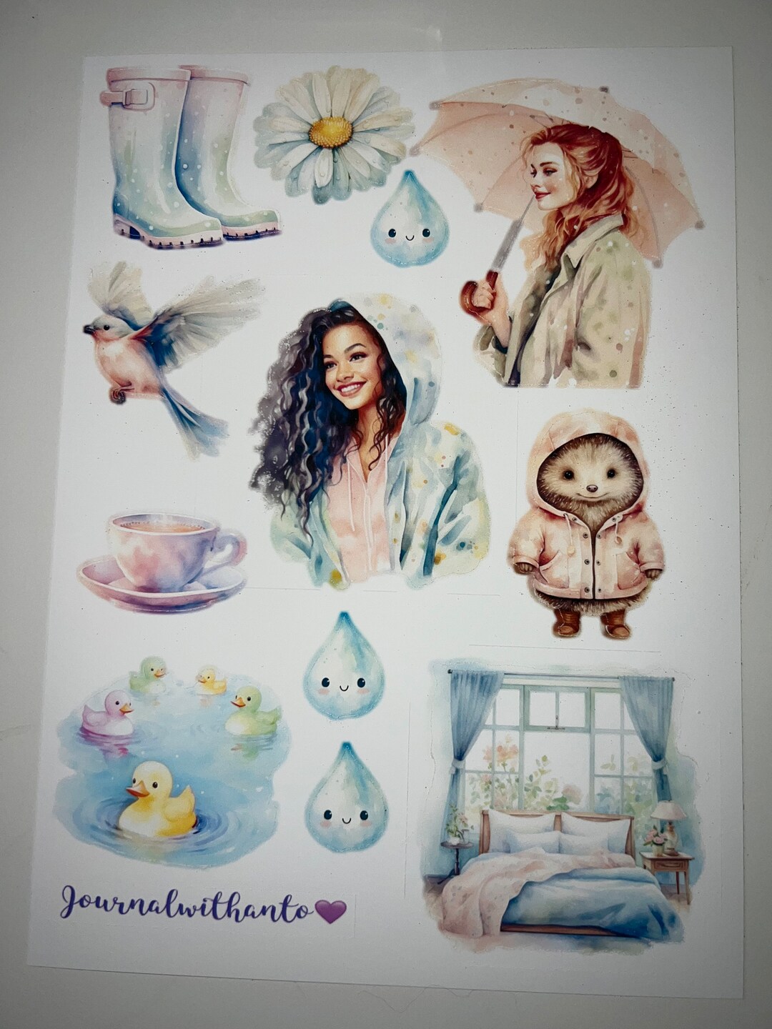 Rainy Day Stickers - Etsy