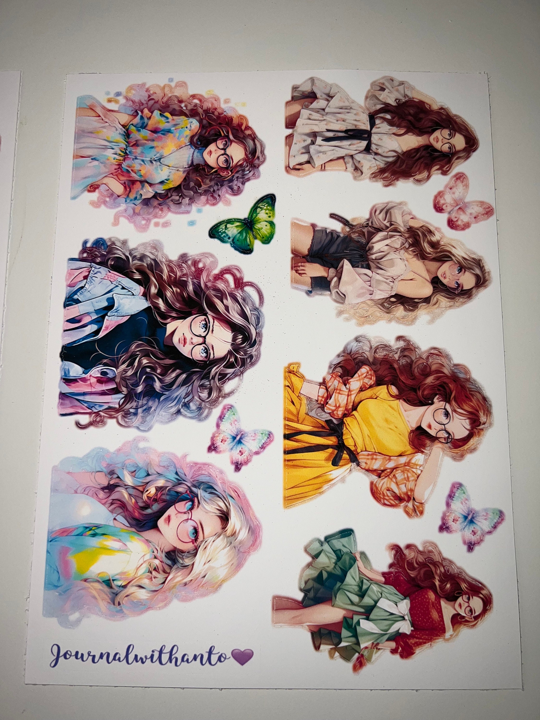 Spring Girl Stickers - Etsy