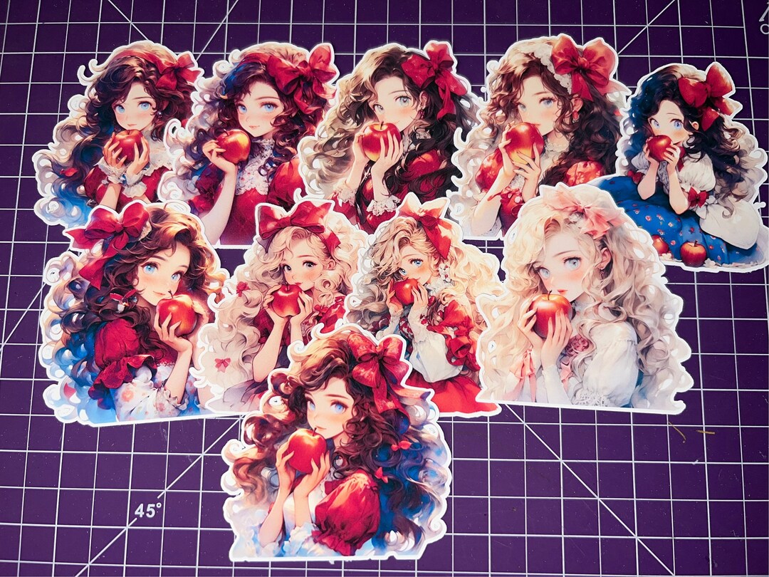 Apple Princess Stickers - Etsy