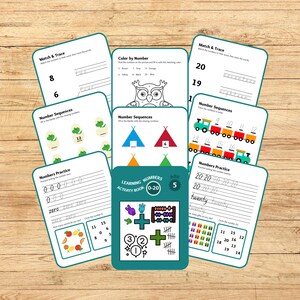 Kindergarten | Learning Numbers Activity Book | Early Math | Printable ...
