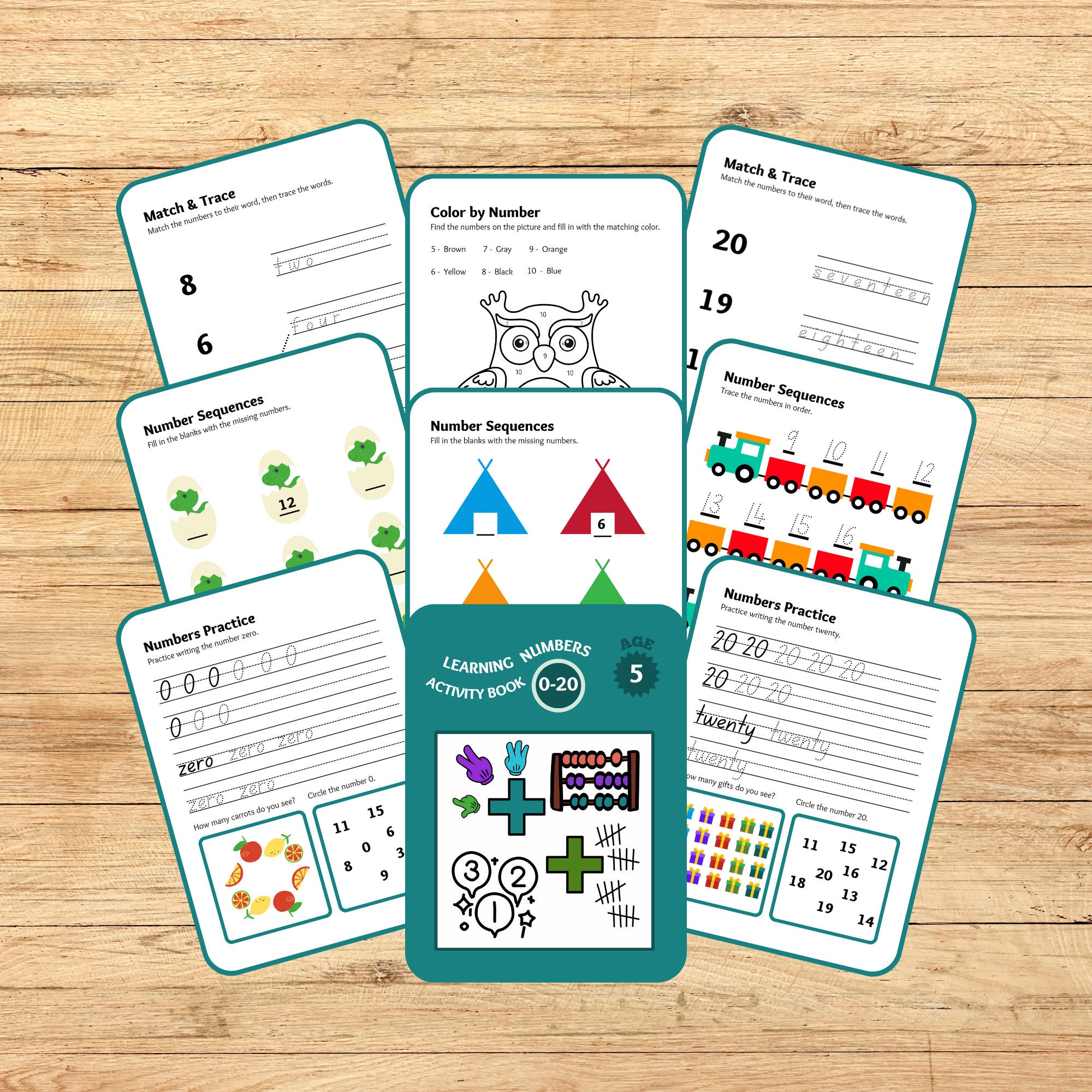 Kindergarten Learning Numbers Activity Book Early Math Printable - Etsy