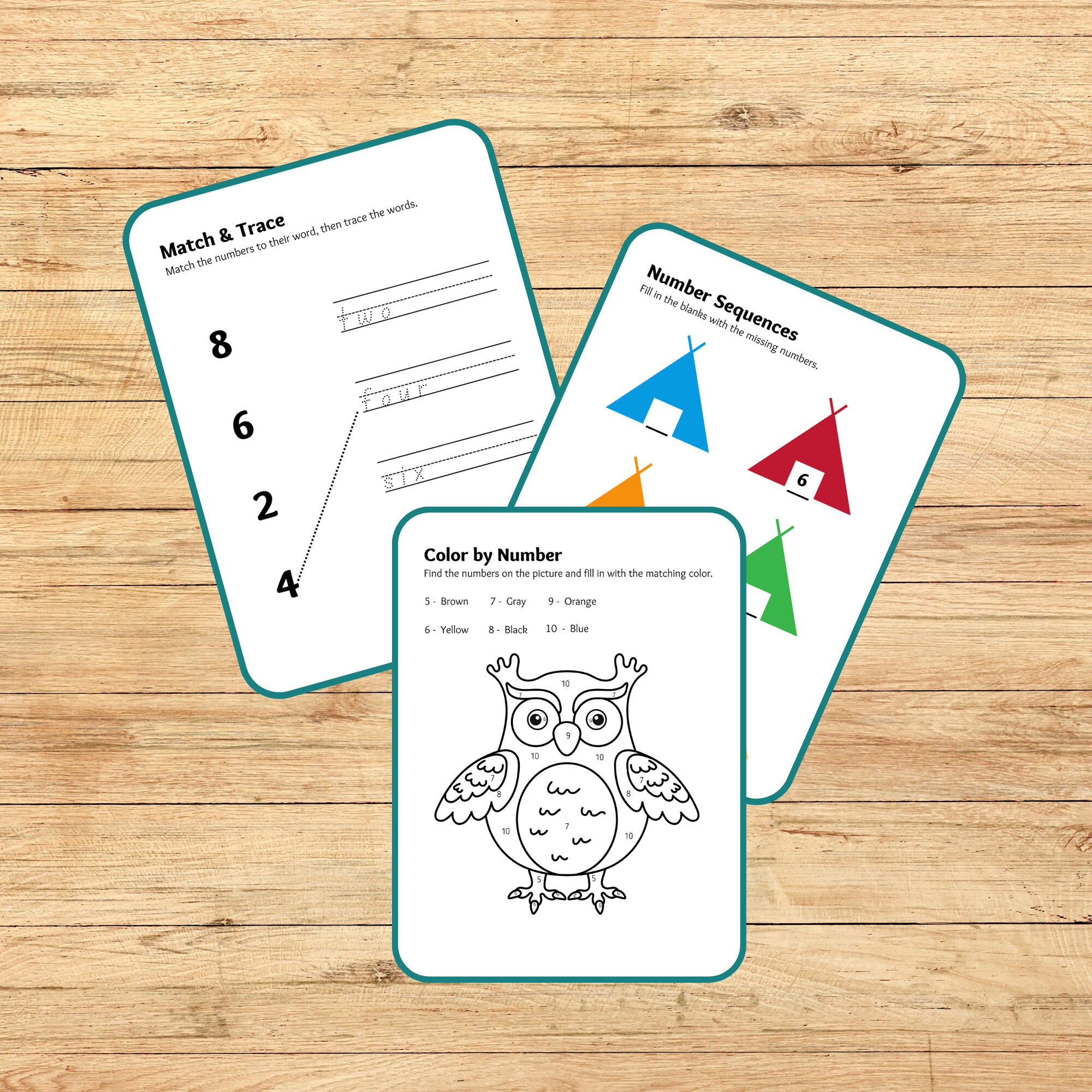 Kindergarten Learning Numbers Activity Book Early Math Printable - Etsy