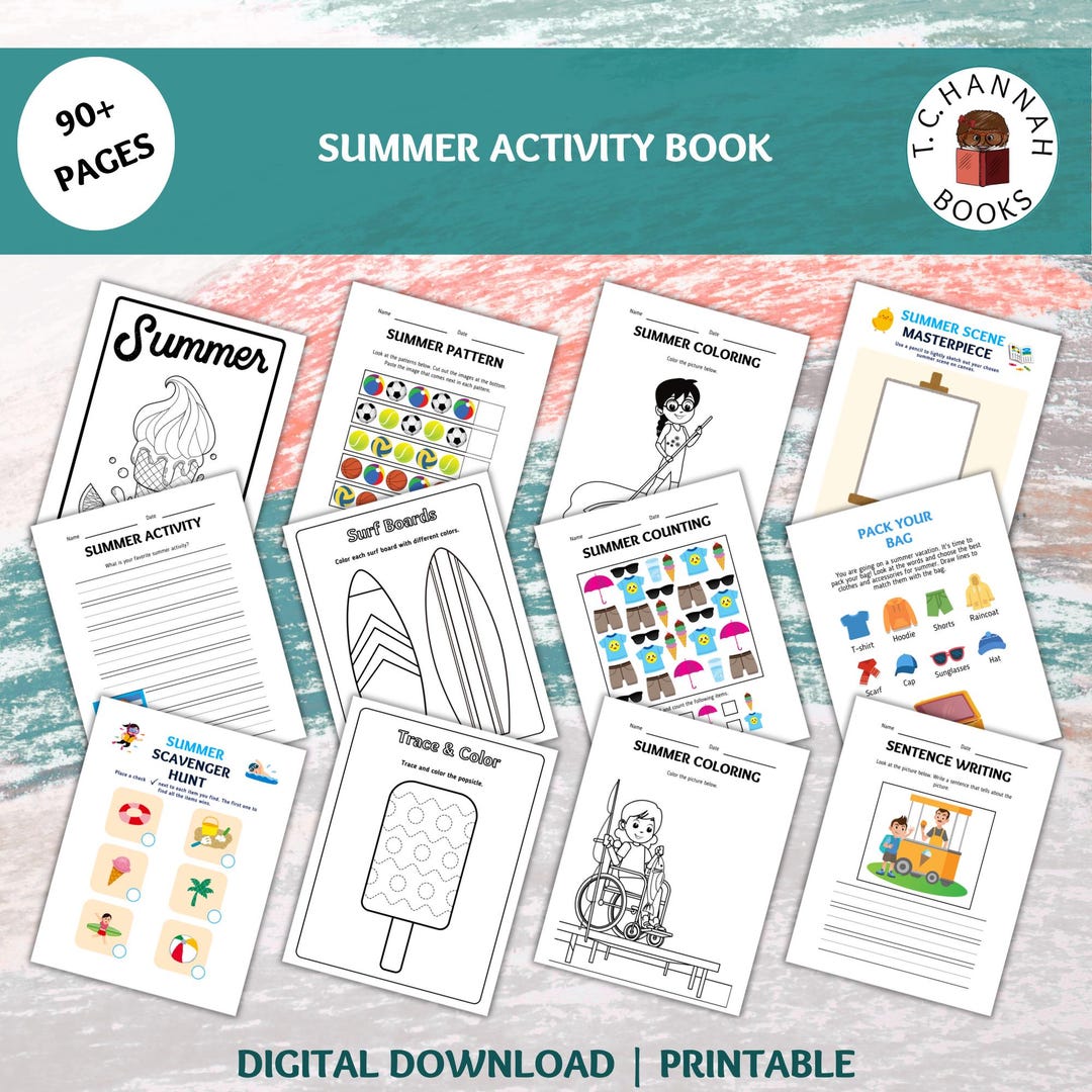 Ages 5 to 7 | Summer Activity Bundle | Printable Worksheets | Preparing ...