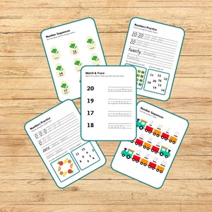 Kindergarten | Learning Numbers Activity Book | Early Math | Printable ...