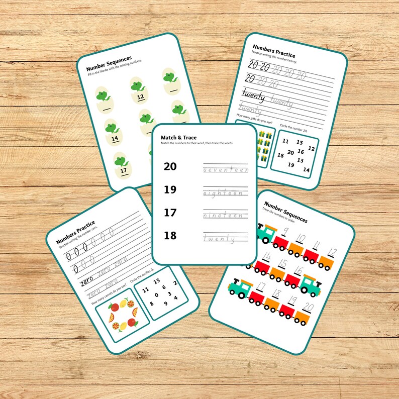 Kindergarten | Learning Numbers Activity Book | Early Math | Printable ...