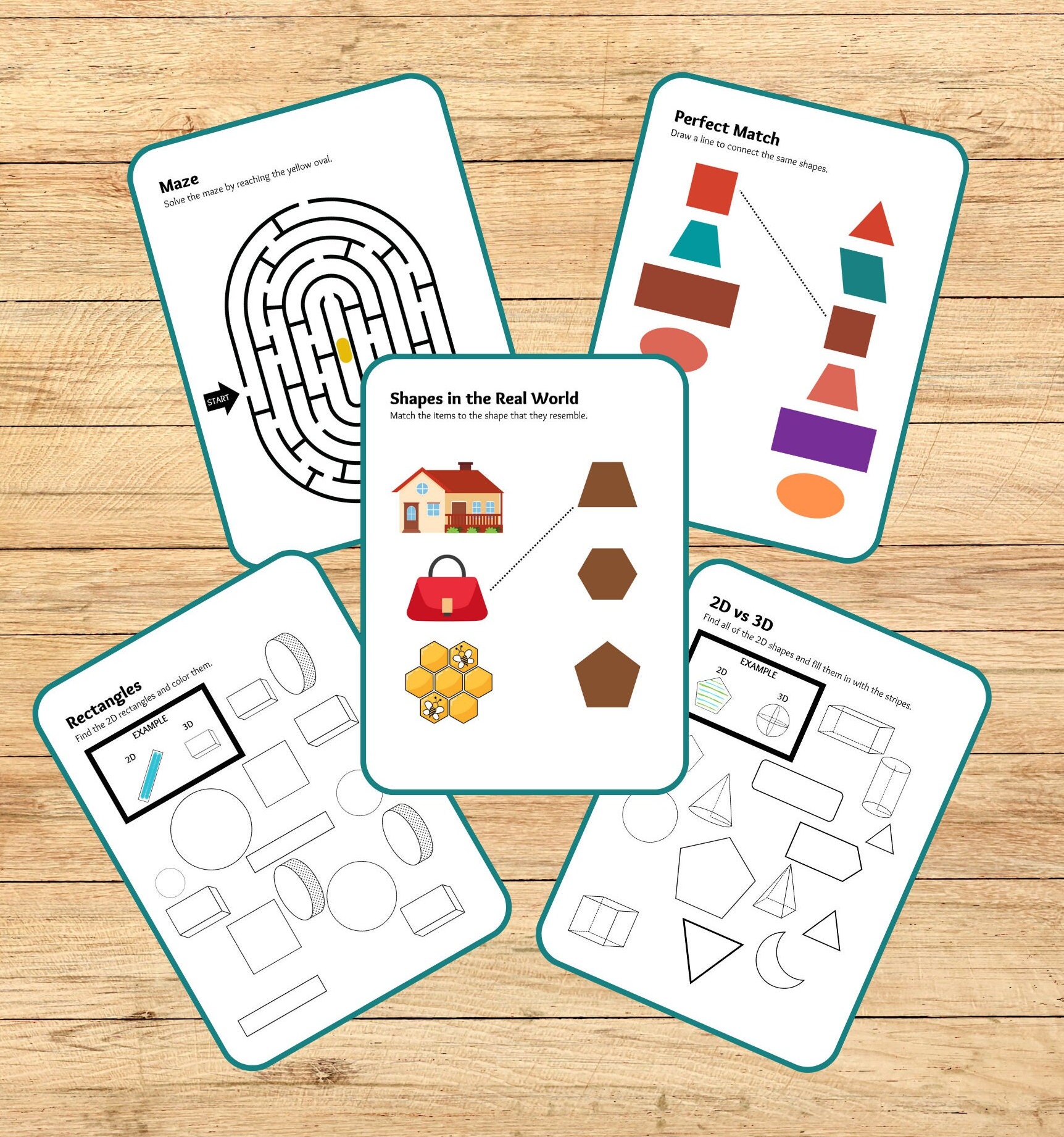 Kindergarten Shapes & Patterns Activity Book Early Math Printable - Etsy