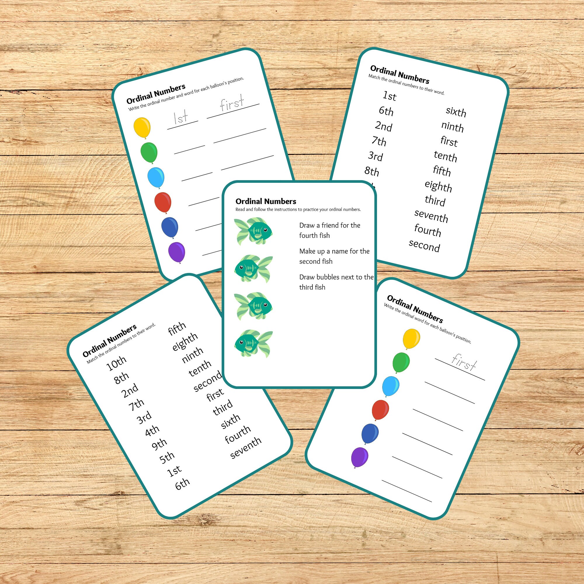Kindergarten Ordinal Numbers Activity Book Early Math Printable - Etsy