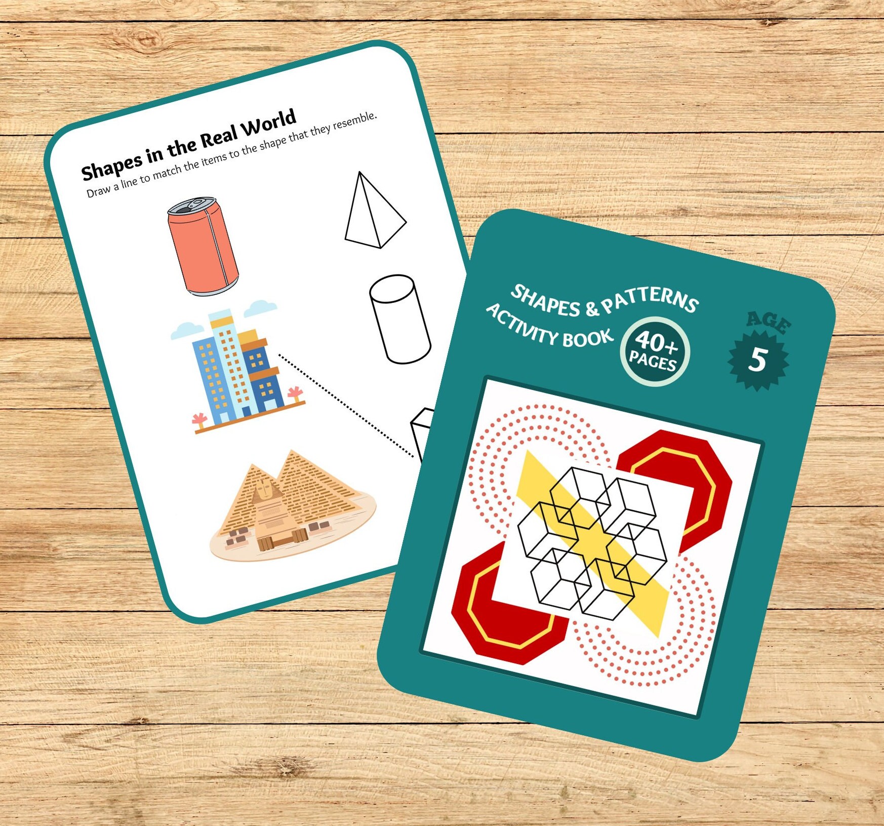 Kindergarten Shapes & Patterns Activity Book Early Math Printable - Etsy