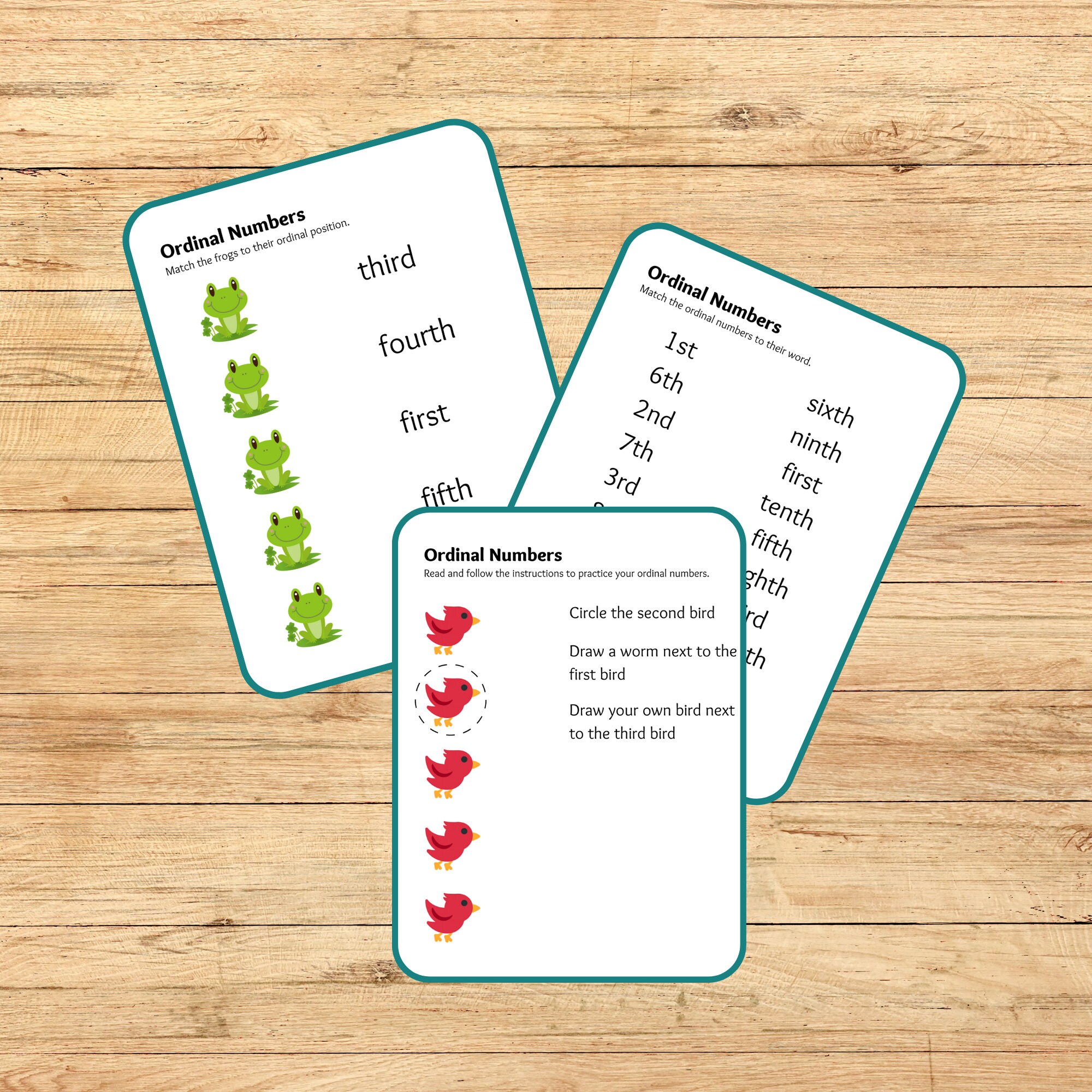 Kindergarten Ordinal Numbers Activity Book Early Math Printable - Etsy