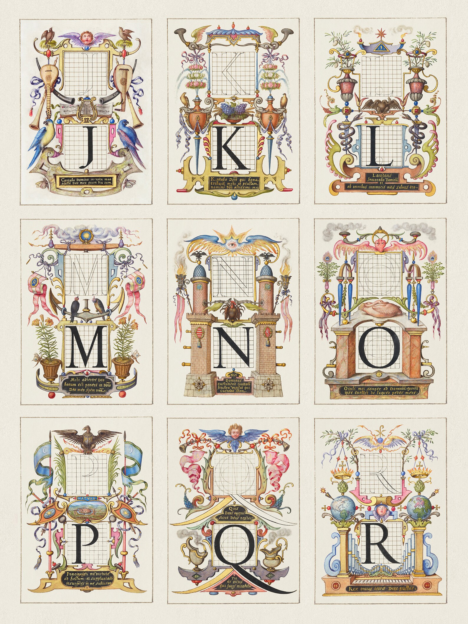Illuminated Alphabet Letter Vintage Calligraphy Single Prints – ABC ...
