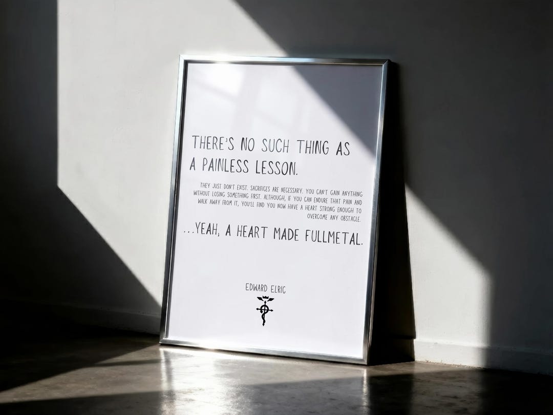 Edward Elric Quote Poster | Minimalist Anime Wall Art | Fullmetal ...