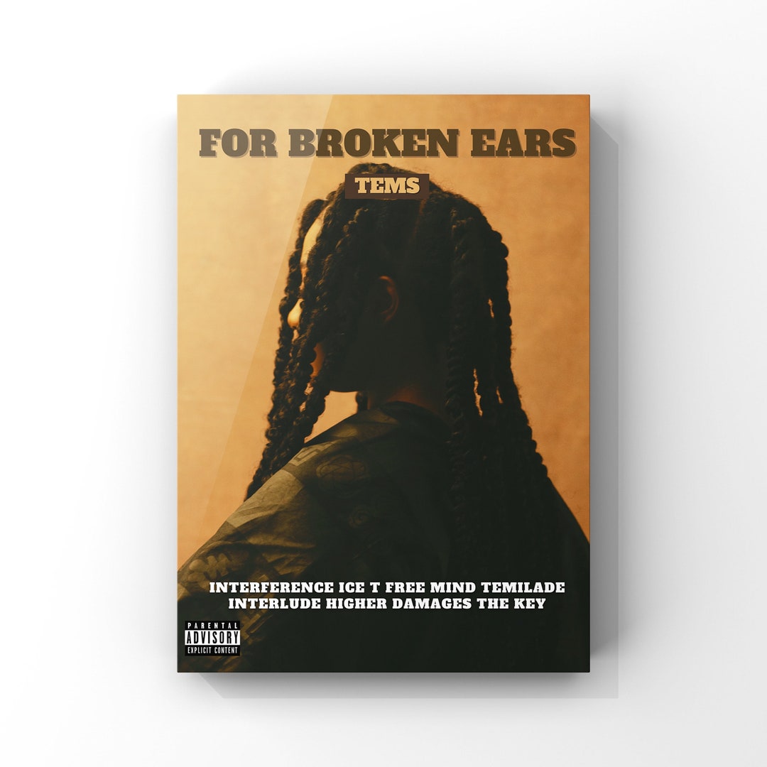Tems for Broken Ears Album Poster | Custom Album Cover | Music Poster ...