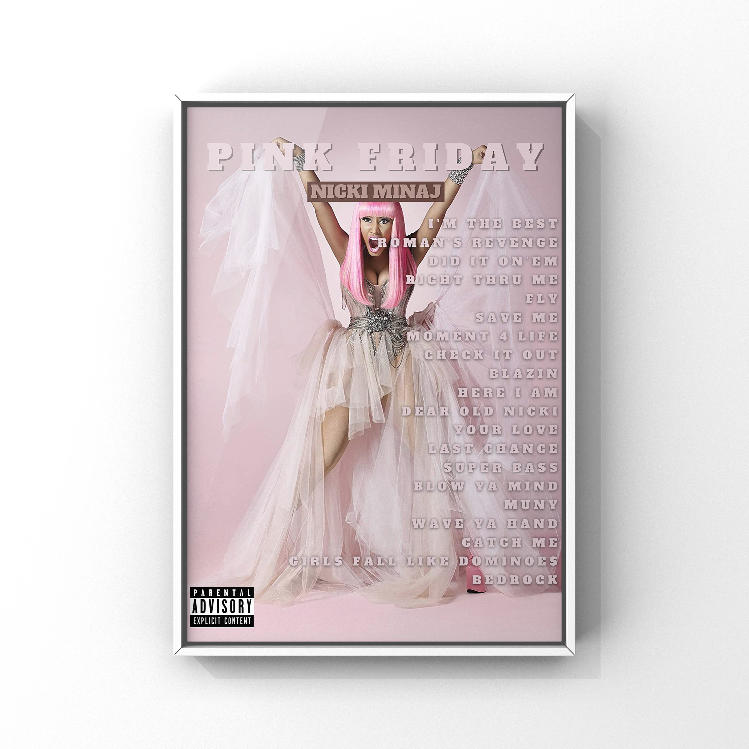 Nicki Minaj Pink Friday Album Poster Custom Album Cover Ph