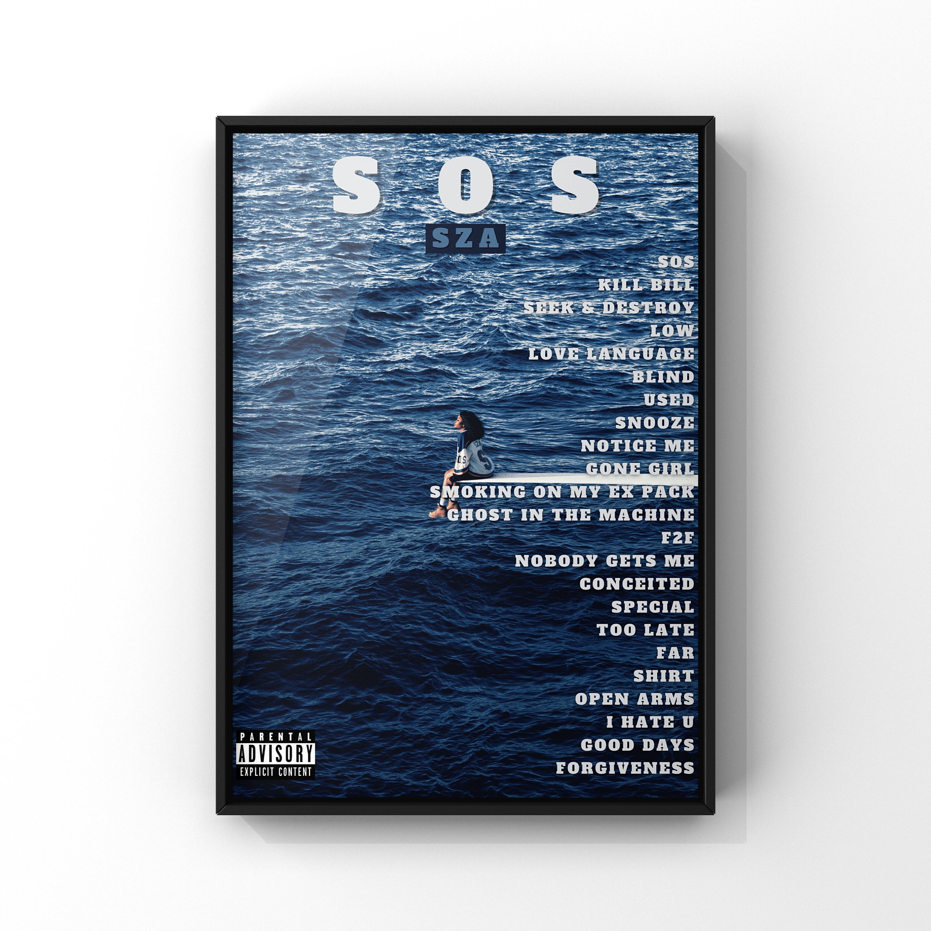 SZA SOS Album Poster | Custom Album Cover | Music Poster sold by Ashish ...